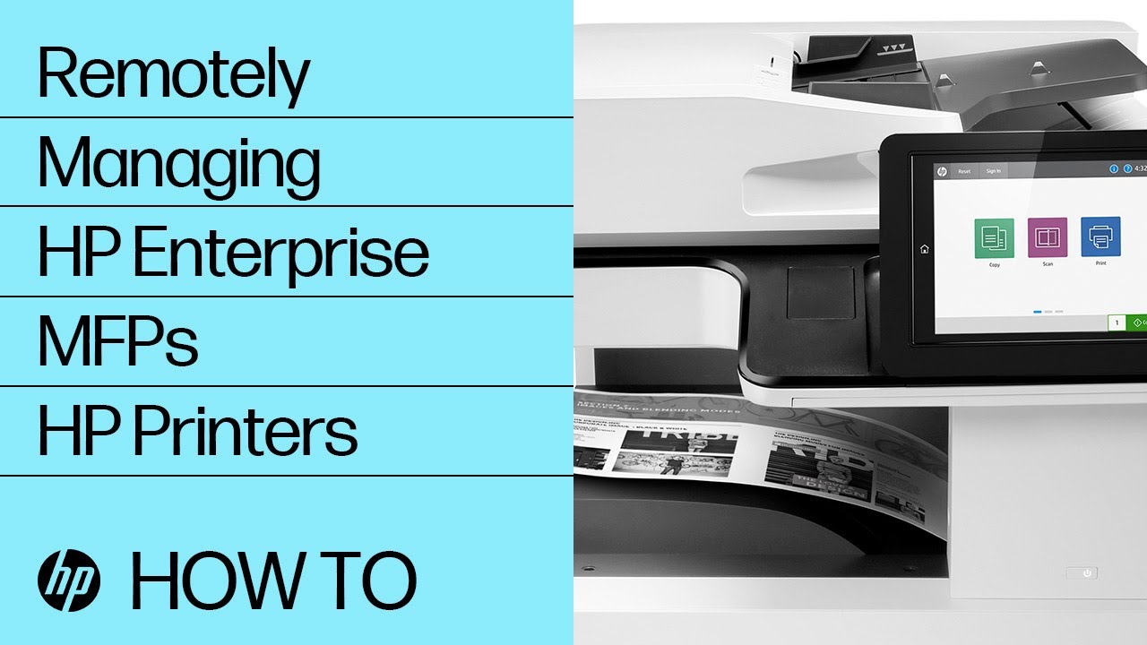 HP LaserJet Enterprise, HP PageWide Enterprise - HP 원격 제어판을 사용하여 프린터 관리 ...