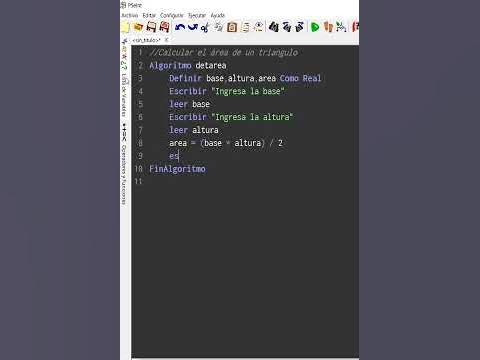 Algoritmo para calcular el area de un triangulo #Shorts - YouTube
