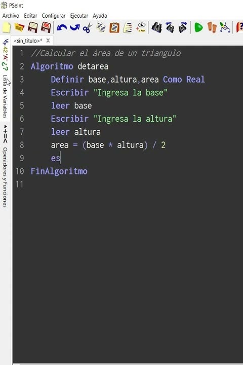 Algoritmo para calcular el area de un triangulo #Shorts - YouTube