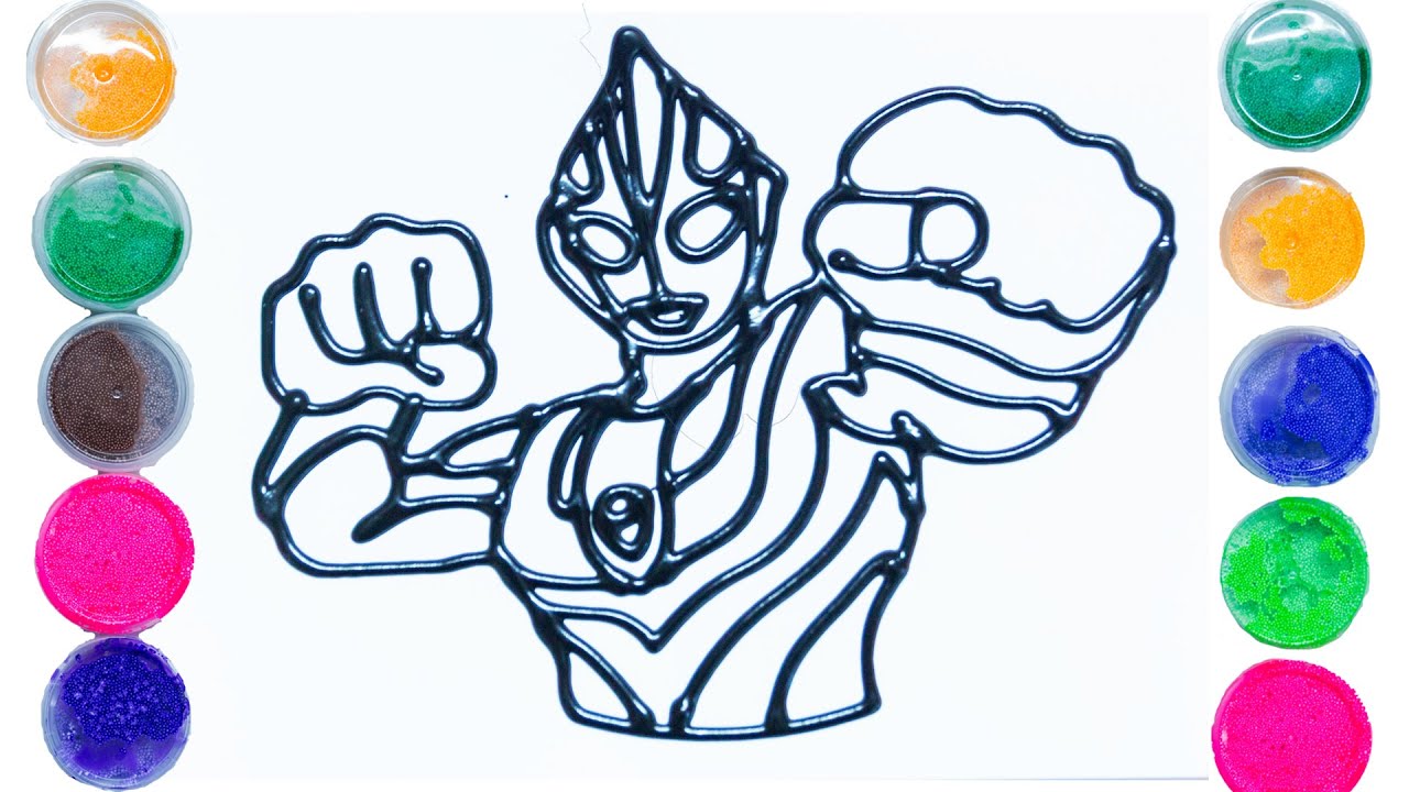 Coloring Ultraman Foam Clay painting for Kids, children🎨Tô màu bức ...