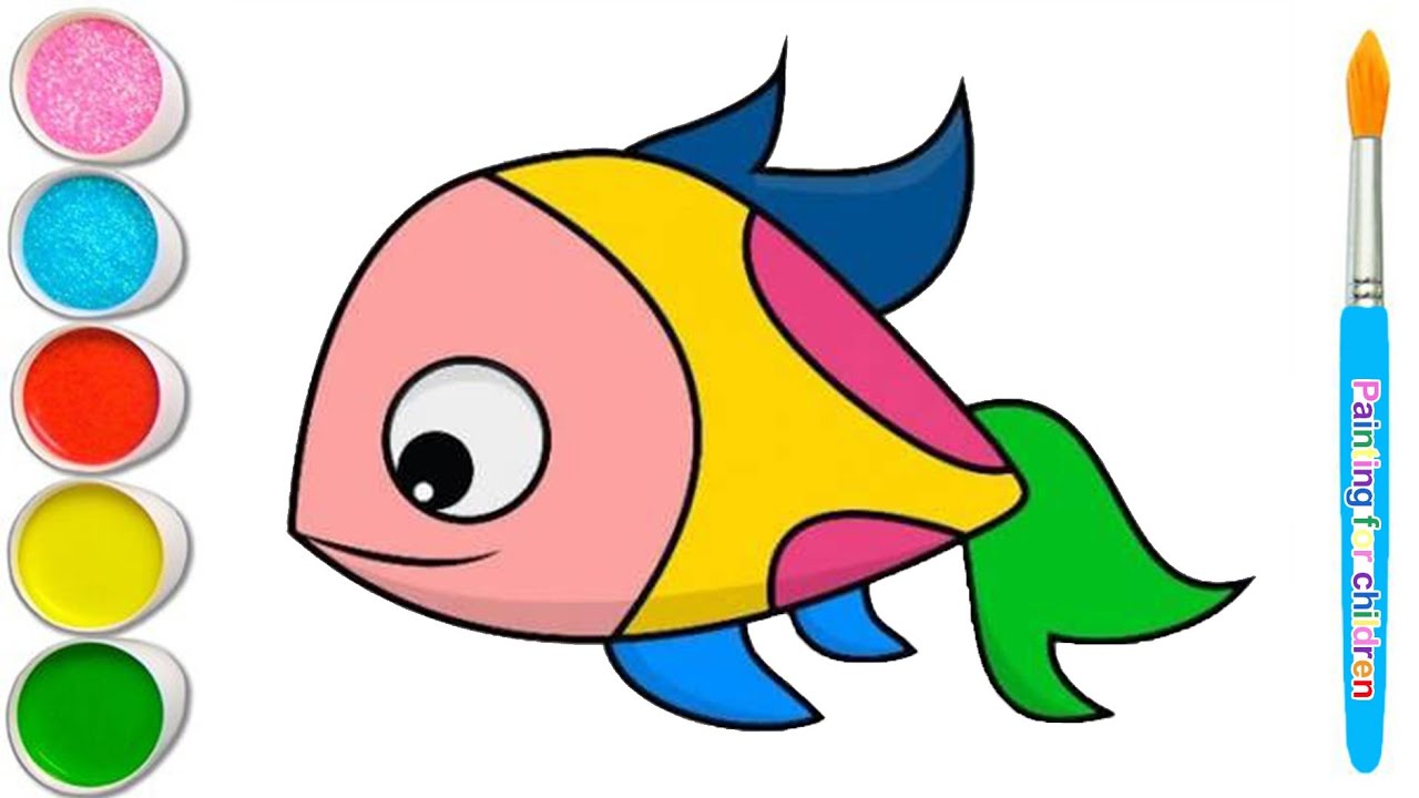 fish painting 🐠 Teaching Kids to Paint Fish An Artistic Adventure - YouTube