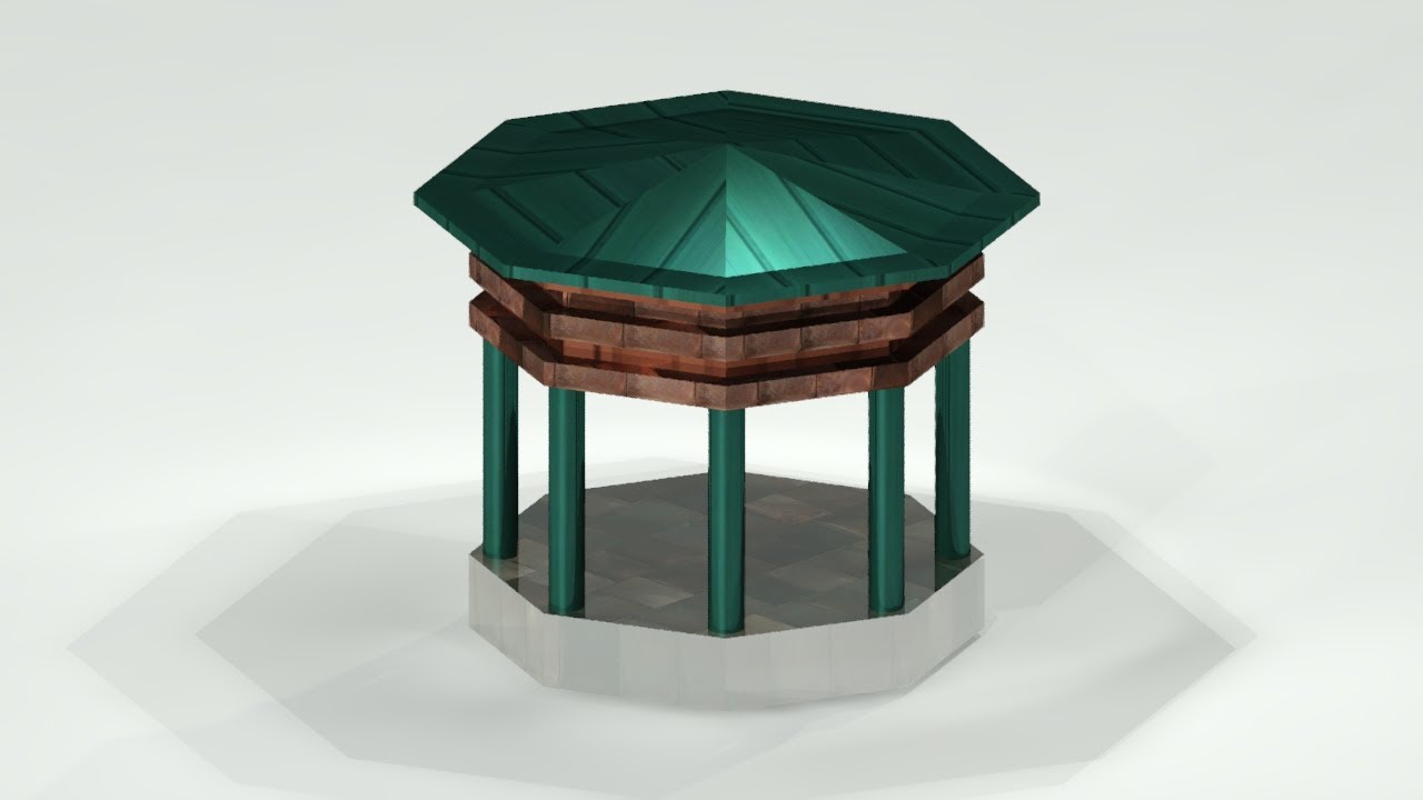 Rooftop 3D Model Design, AutoCAD 3D Modeling Training for Beginners ...