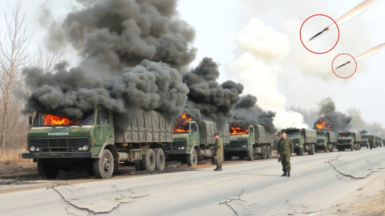Happened 3 Minutes Ago! Russian Ammunition Supply Truck Convoy ...