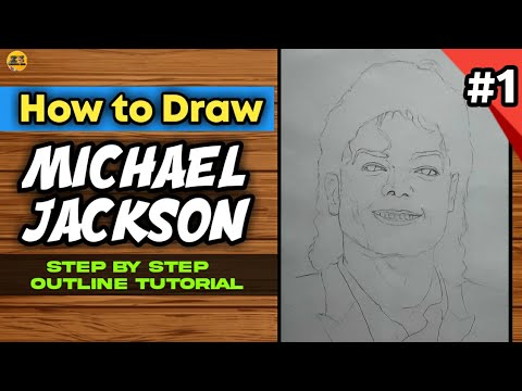 How to draw Michael Jackson step by step || Outline tutorial for ...