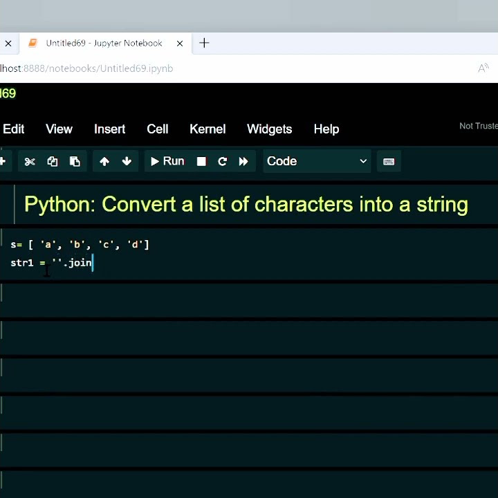 #python convert a list onto a string - YouTube