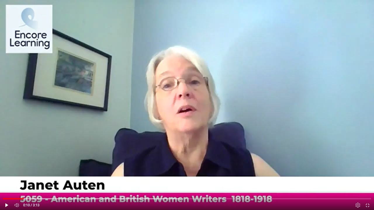 5059 American and British Women Writers / Janet Auten - YouTube