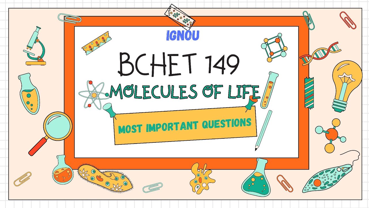 BCHET 149 MOLECULES OF THE IMPORTANT QUESTIONS I IGNOU I CHEMISTRY ...
