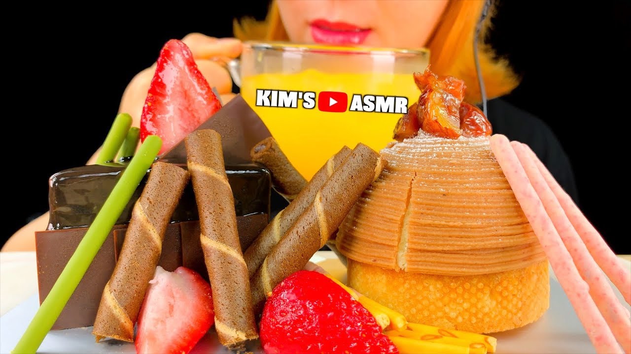 ASMR * CAKE POP DUO CHOCOLATE + MARRON MINI CAKE MUKBANG (DESSERT ...