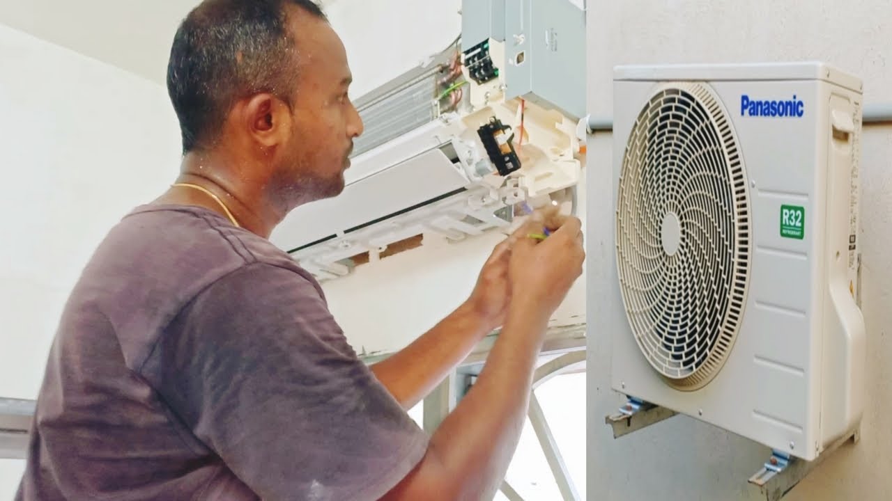 how to install ductless mini split air conditioner panasonic - YouTube