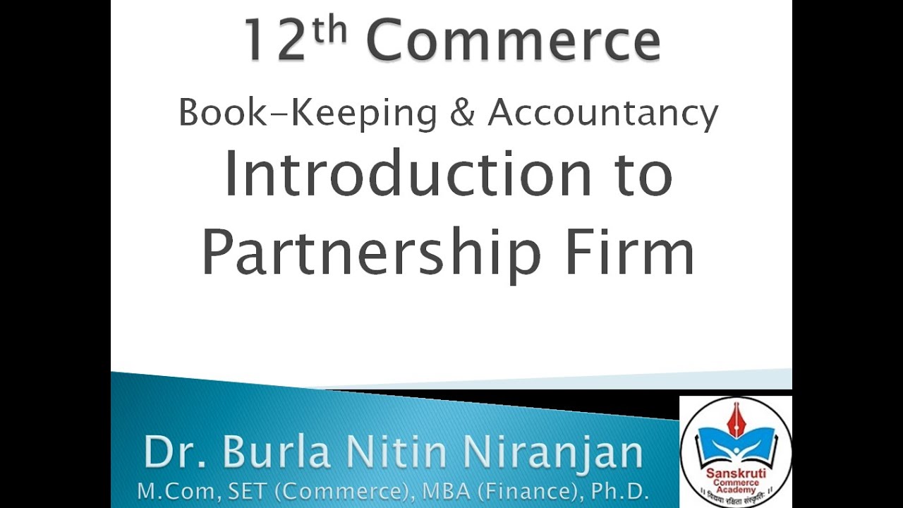 Introduction to Partnership Firm - YouTube