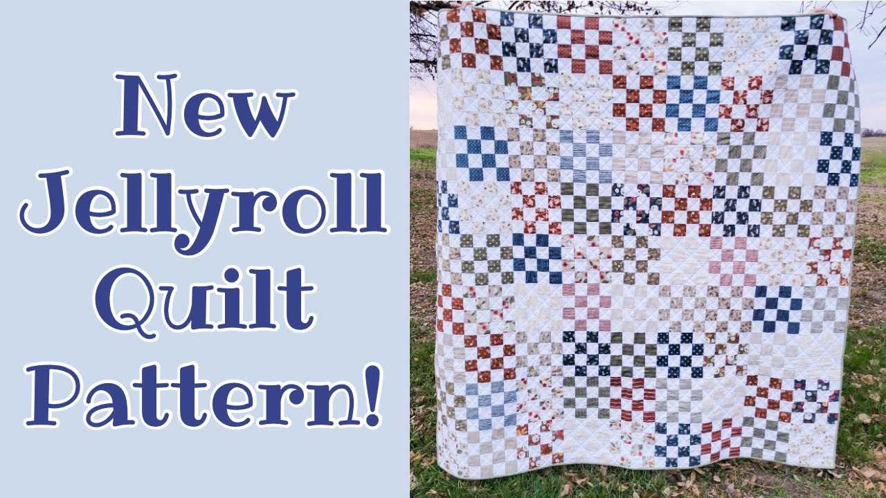 EASY Jellyroll Quilt Pattern: Tiny Checkers Quilt Pattern!!! - YouTube