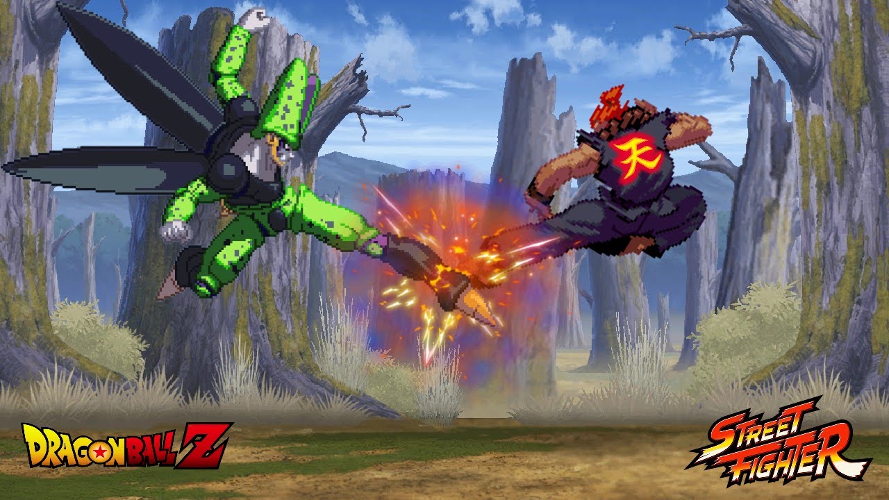 Akuma vs Perfect Cell - Street Fighter X Dragon Ball Z l Capcom X Toei ...