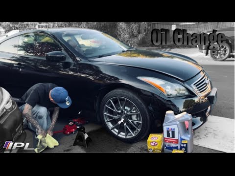 HOW TO DO A OIL CHANGE ON A INFINITI G37 COUPE & RESET MAINTENANCE LIGHT