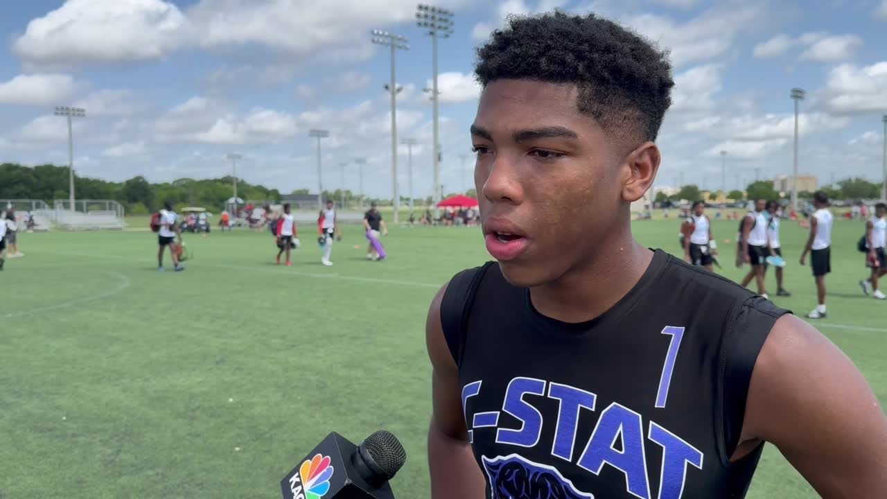College Station QB Arrington Maiden discusses state 7-on-7 - YouTube