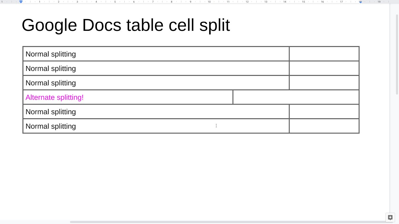 How To REALLY Split Cell In Google Docs Tables YouTube How To REALLY Split Cell In Google Docs Tables YouTube