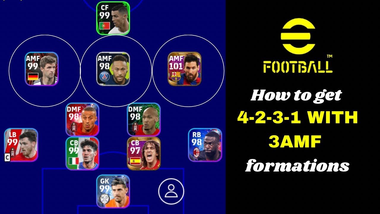 How to get 4231 with 3amf formation in efootball 2023 mobile | it’s ...