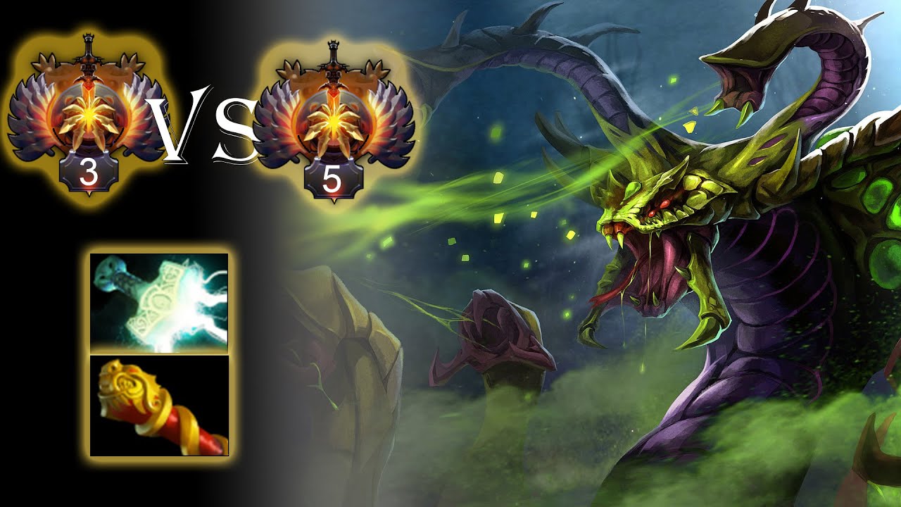 Rank 3 Vs Rank 5 MID Fight! Venomancer 7.21d Core Build! - YouTube