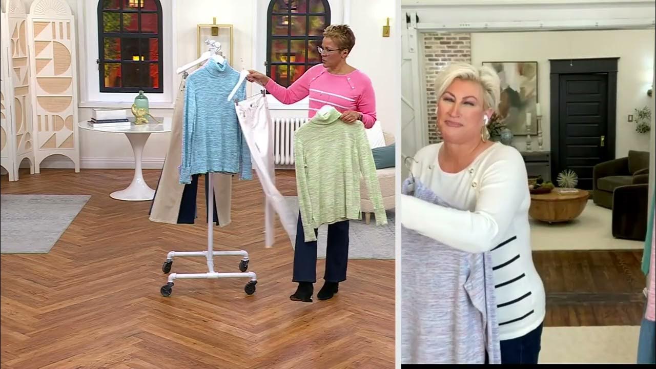Belle by Kim Gravel Speckle Yarn Turtleneck Sweater on QVC - YouTube