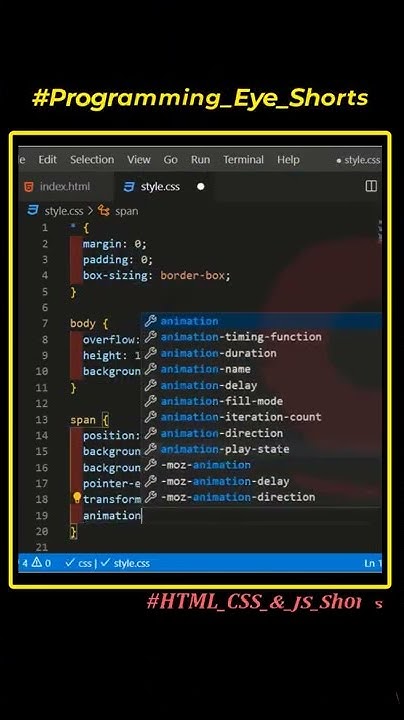 Colorful Hearts Hover On Mousemove using HTML, CSS and JavaScript | 2021 | Programming Eye # ...