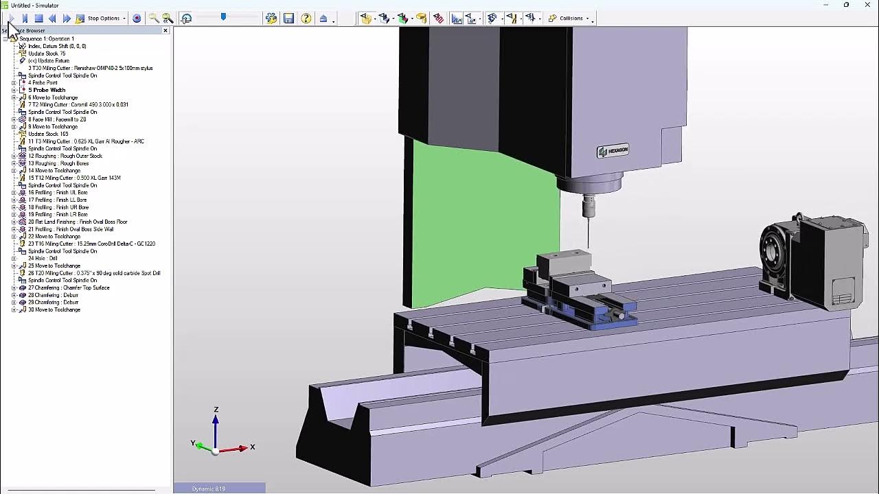 Visibility inside the workpiece - YouTube