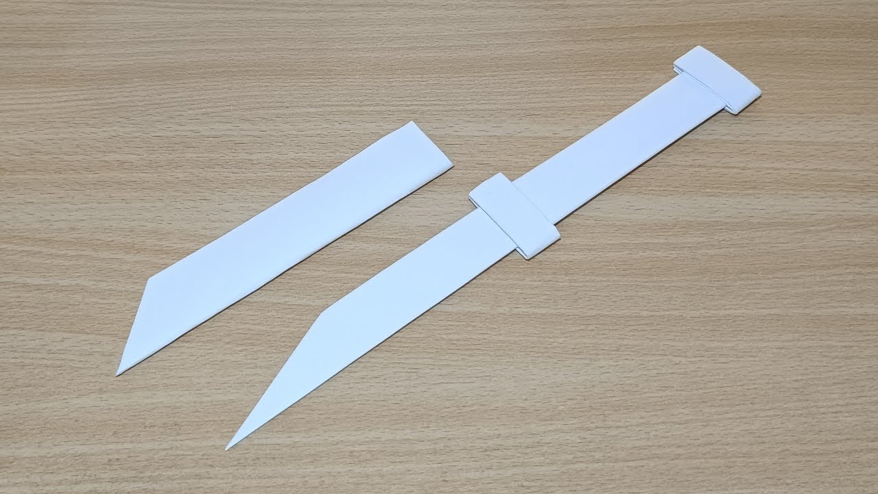 Origami Ninja DAGGER With Sheath | Easy DIY Paper Knife - YouTube