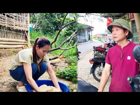 This woman has worked very hard to earn money and help Mr. Huong with the housework