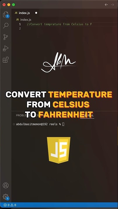 Convert Temperature Celsius to Fahrenheit | JavaScript Tutorial | #javascript #reactjs - YouTube