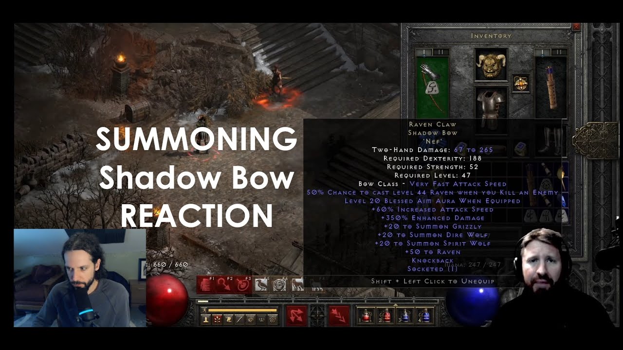 Iceman's Summoning Bow - D2R REACTION Video - YouTube