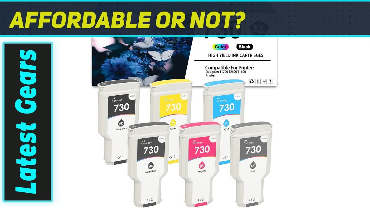 Top 730XL Ink Cartridges for HP DesignJet T1700 T2600 T1600 Printers ...