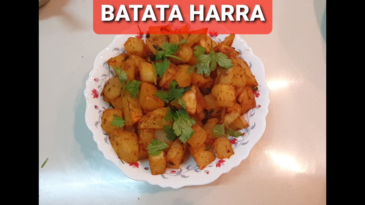 BATATA HARRA, Spicy Garlic Potato Salad, batata hara, batata harra ...