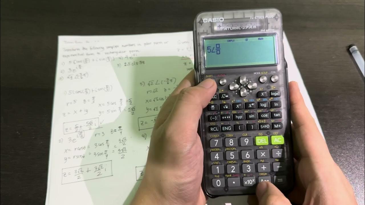 Converting Rectangular Form of Complex Numbers to Polar/Exponential Form & Vice Versa w ...