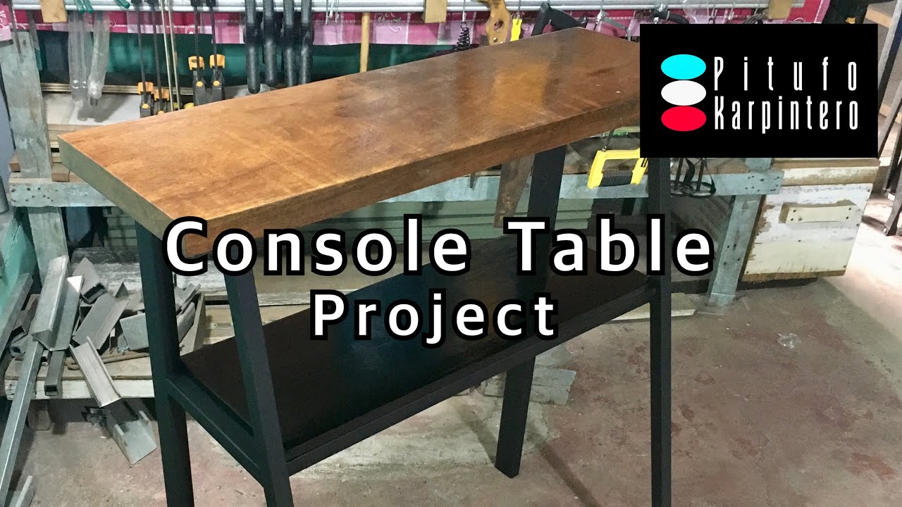 My Custom DIY Console Table Project - YouTube