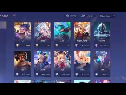 Tặng acc liên quân: acc lq ních vip nhiều skin ss,sss acc bao ngon! - YouTube