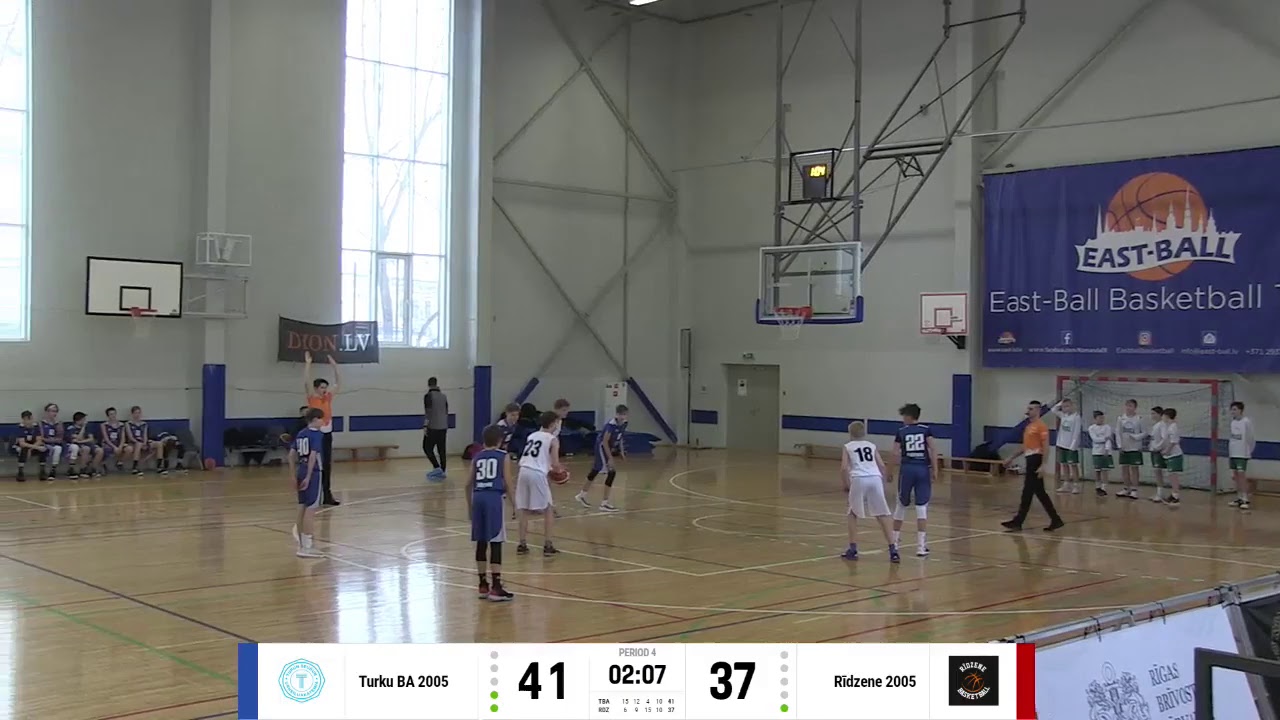 BBBL boys U14 Turku Basketball Academy 2005 vs Rīdzene 2005 - YouTube