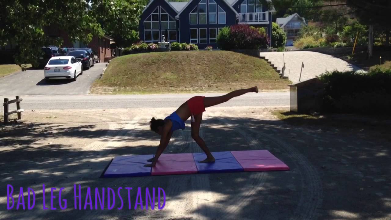 GOOD LEG VS BAD LEG GYMNASTICS CHALLENGE - YouTube