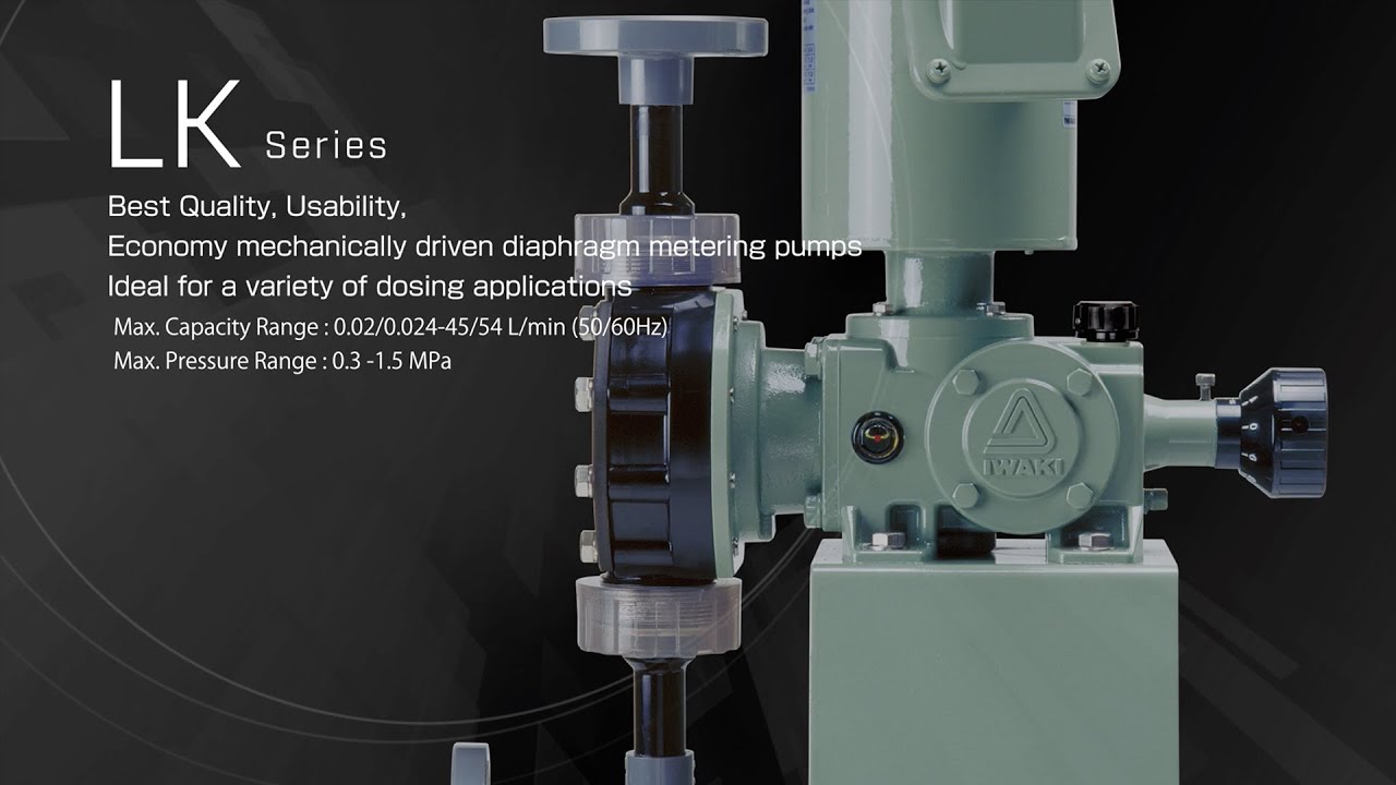 IWAKI Mechanically driven metering pumps LK series - YouTube
