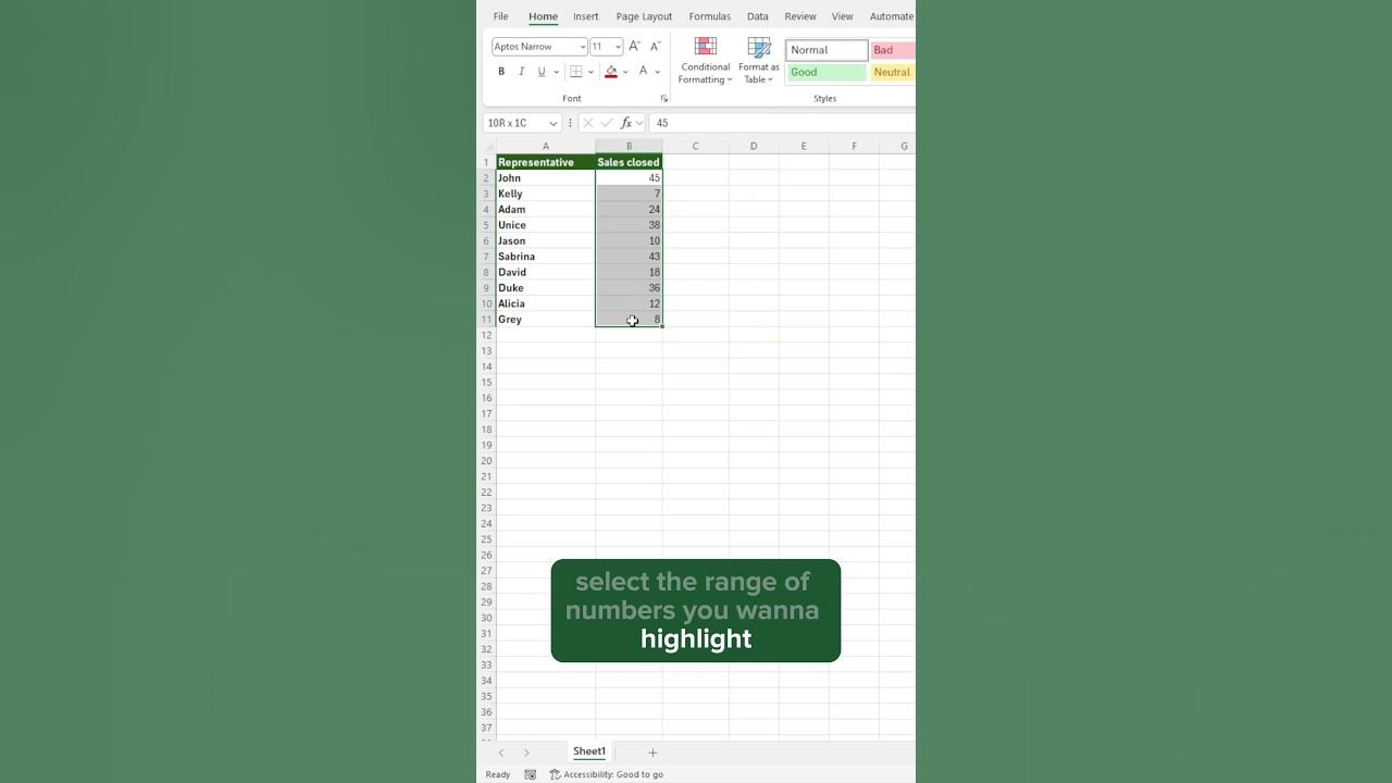 Stop Highlighting Cells Manually! Use Color Scales in Excel Instead! - YouTube