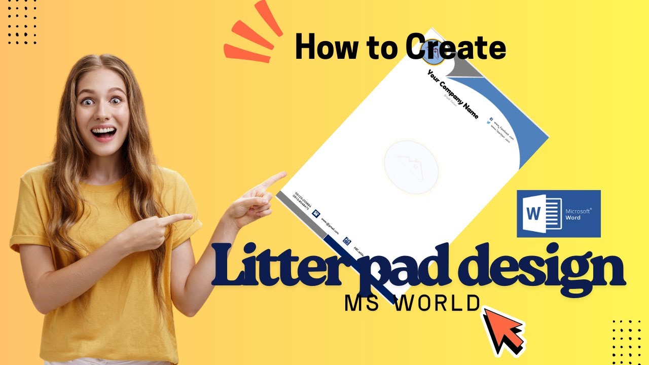How to Create Letter Pad Design in MS Word | Professional Letterhead ...