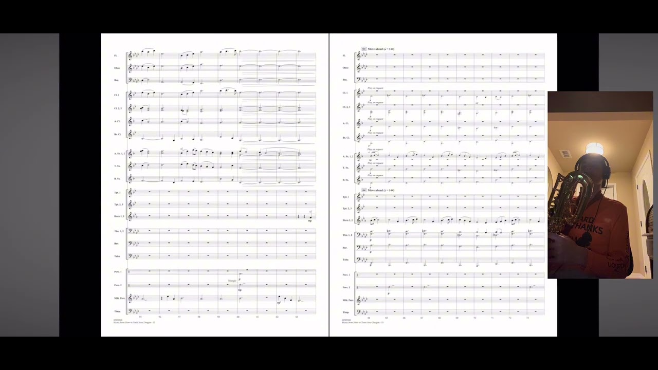 How to train your dragon baritone sax - YouTube