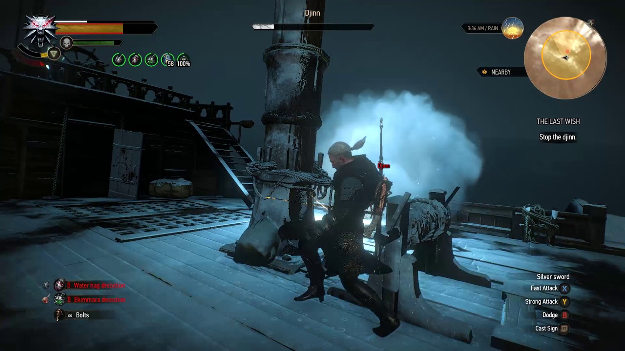 The Witcher 3: Djinn Level 39+ Death March+ Enemy Upscaling - YouTube