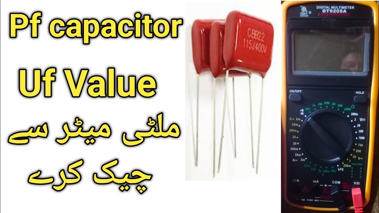 how to check pf capacitor uf value with digital multimeter - how to ...