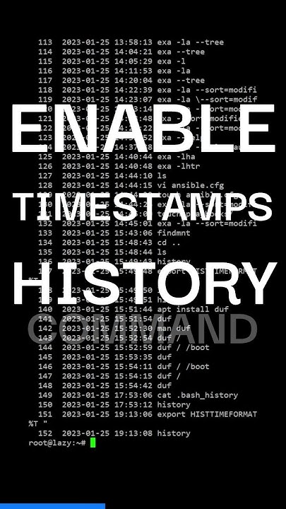 #linux Tips: Enable Timestamp in Bash History - YouTube