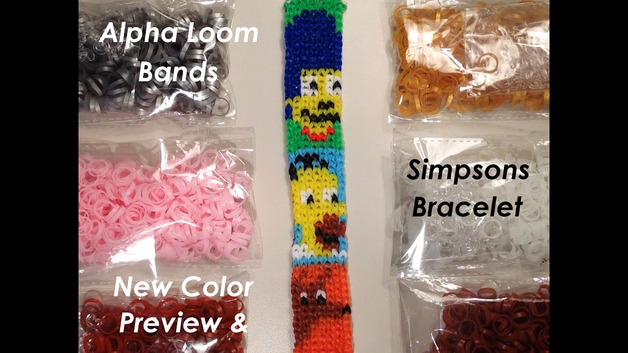 Alpha Loom Band New Colors Preview & Simpsons Bracelet Pattern - Marge ...