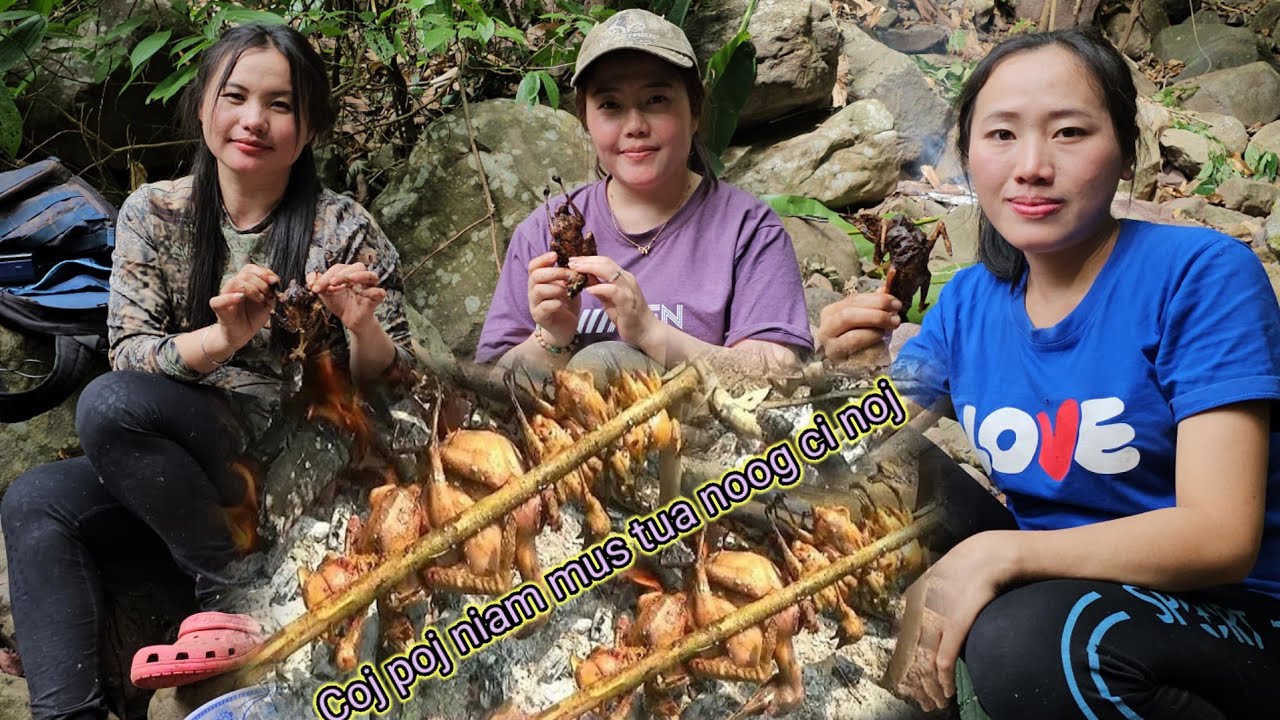 Hnub No cai thiab tshaus tij tsheej thiab niam peb sawv daws mus tua noog noj txiv faj khaum ci ...