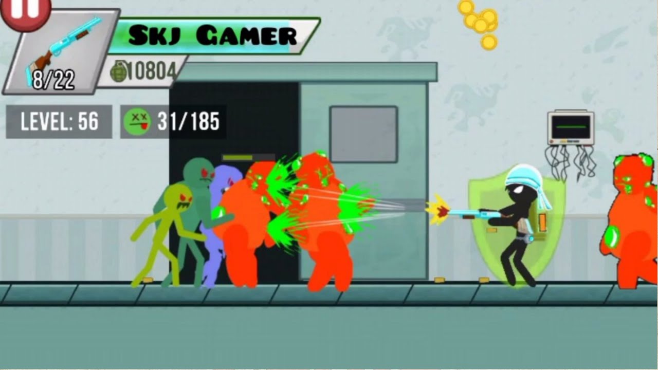 The Red Devil !! Stickman Zombie Shooter game Chapter 8 Hospital Level ...