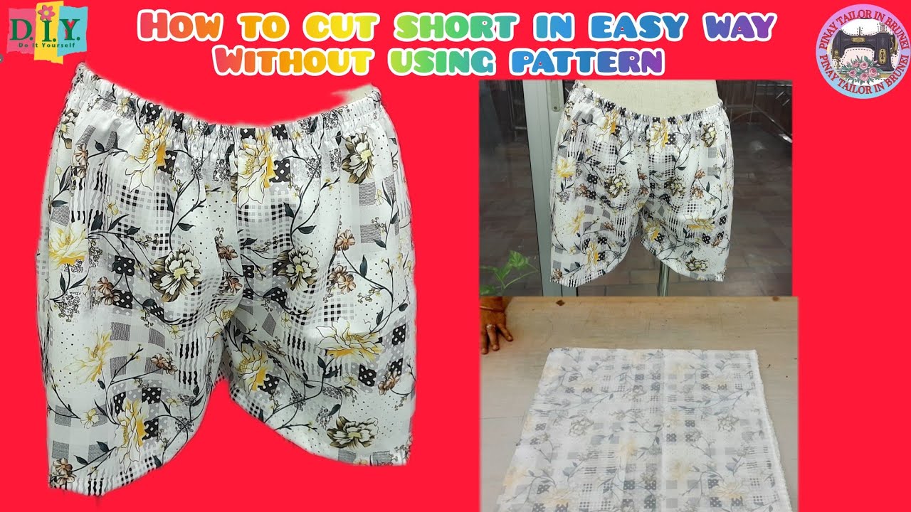 HOW TO CUT SHORT IN EASY WAY WITHOUT USING PATTERN(TUTORIAL) - YouTube