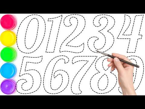 1234567890, Learn Numbers 0-9! 🎨 Drawing & Painting for Toddlers | Kids Drawing Videos | KS ART