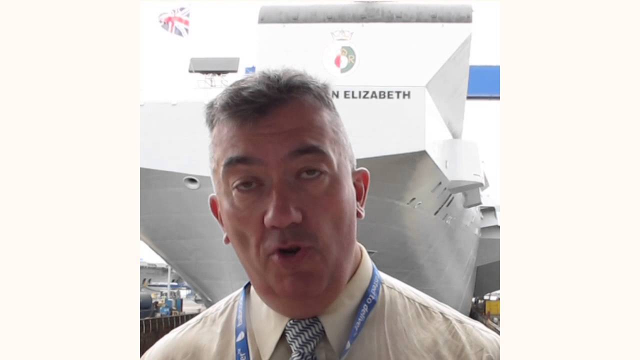 Dr Lee Willett at the launch of HMS Queen Elizabeth - YouTube