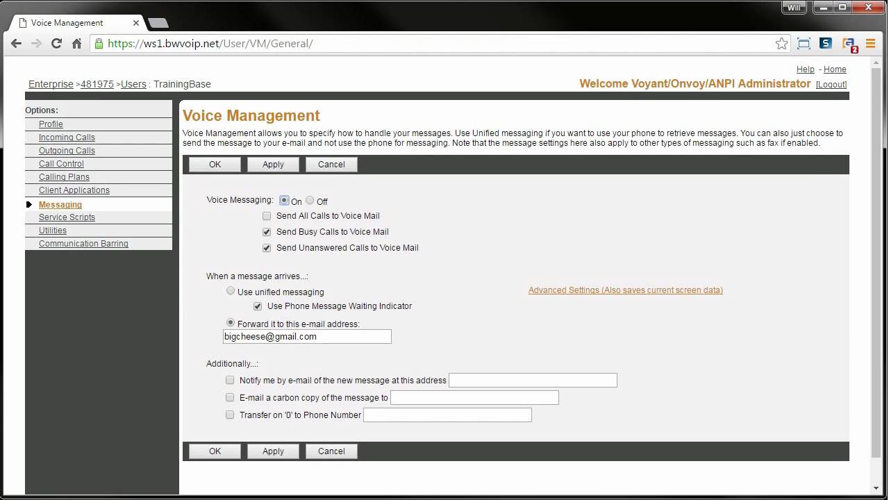 Set Up Unified Messaging - YouTube