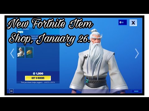 New Fortnite Item Shop, January 26, New Shifu Skin!! 😱 - YouTube